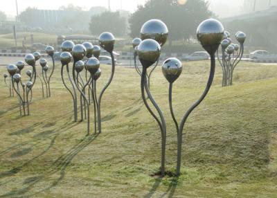 China Stainless Steel Balloon Sculpture 150cm Height Polished Outdoor Decoration for sale