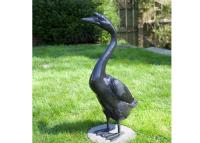 China Outdoor Life Size Bronze Goose Sculpture Antique Finish Custom Size for sale