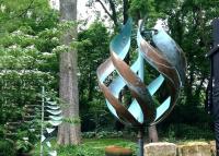 China Stainless Steel Garden Wind Kinetic Sculpture 200cm Customizable Outdoor Decor for sale