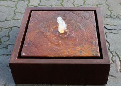 China Corten Steel Water Feature Garden Fountain Rust Surface Outdoor Decor Custom Size for sale