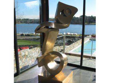 China Matt Finish Stainless Steel Sculpture Modern Metal Decoration Art 200 cm Custom Size for sale