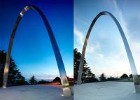 China Large Stainless Steel Arch Sculpture 6m Custom Urban Decoration Outdoor Matt Finish for sale