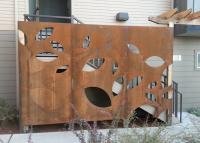 China 3.0mm Thick Corten Steel Garden Sculpture Entrance Screen 150cm Height Rusty Finish for sale