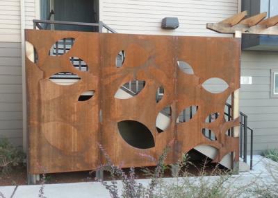 China 3.0mm Thick Corten Steel Garden Sculpture Entrance Screen 150cm Height Rusty Finish for sale