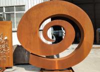 China Outdoor Corten Steel Spiral Sculpture Rusty Finish Custom Size Garden Art for sale