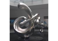 China Large Outdoor Metal Garden Art Polished Stainless Steel Sculpture 250cm Height for sale