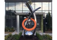 China Large Contemporary Stainless Steel Metal Sculpture Custom Size for Building Entrance for sale