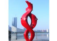 China Stainless Steel Large Colorful Outdoor Painted Sculpture 300 cm Custom Size for sale