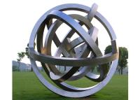 China Stainless Steel Garden Sculpture 220 cm Modern Outdoor Decorative Ball Art for sale