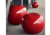 China Large Red Apple Fiberglass Sculpture 120 cm High - Custom Painted Outdoor & Indoor Decorative Art for sale