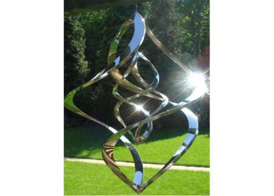 China Polished Stainless Steel Kinetic Wind Sculpture 200 cm Outdoor Garden Art for sale