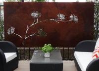 China Custom Corten Steel Rusty Metal Wall Art Panel - 25 Day Delivery - Indoor/Outdoor Decorative Sculpture for sale