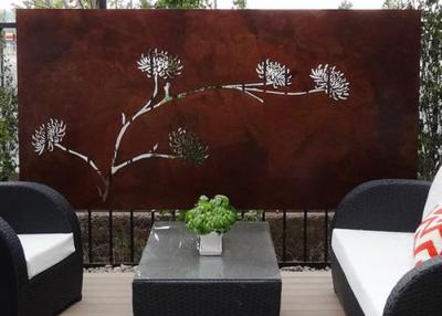 China Custom Corten Steel Rusty Metal Wall Art Panel - 25 Day Delivery - Indoor/Outdoor Decorative Sculpture for sale
