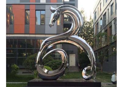 China Large Stainless Steel Mirror Polished Outdoor Sculpture Custom Size Garden Art for sale
