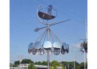 China Wind Kinetic Stainless Steel Sculpture 200 cm Outdoor Garden Decoration for sale