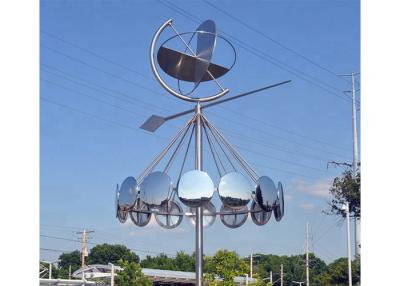 China Wind Kinetic Stainless Steel Sculpture 200 cm Outdoor Garden Decoration for sale