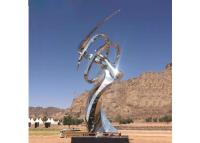 China Modern Decorative Outdoor Mirror Polished Stainless Steel Sculpture 200 cm Custom Size for sale