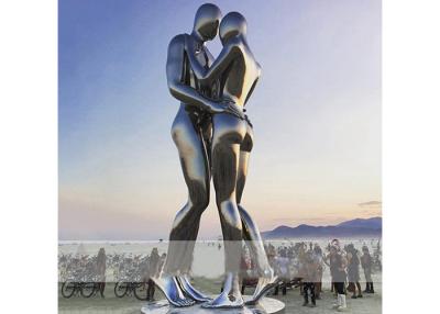China Stainless Steel Lover Sculpture 300 cm Outdoor Decorative Metal Art for sale