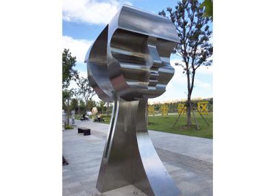 China Large Modern Outdoor Stainless Steel Man Sculpture Matt Finish 300cm H Customizable for sale