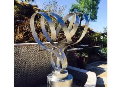 China Modern Outdoor Stainless Steel Garden Sculpture 150cm Matt Finish Abstract Flower Decor for sale