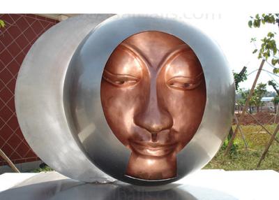 China Bronze Abstract Garden Sculpture 200cm Outdoor Metal Welding Decoration for sale