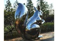 China Custom Stainless Steel Squirrel Sculpture 1pc for Garden Decoration Polished Finish for sale