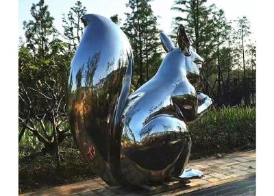 China Custom Stainless Steel Squirrel Sculpture 1pc for Garden Decoration Polished Finish for sale