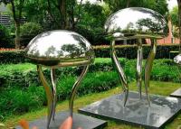 China Custom Stainless Steel Jellyfish Sculpture Mirror Polished Garden Art 1pc for sale