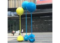 China Custom Size Stainless Steel Painted Balloon Sculpture Outdoor Decoration 1 pc for sale