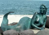 China Bronze Mermaid Garden Sculpture 200cm Length Outdoor Decoration OEM Available for sale