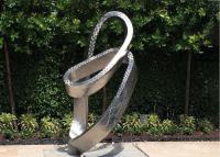 China Modern Outdoor Stainless Steel Garden Ornament 150cm Matt Finish Abstract Sculpture for sale