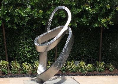 China Modern Outdoor Stainless Steel Garden Ornament 150cm Matt Finish Abstract Sculpture for sale