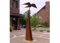 China Corten Steel Outdoor Garden Art Sculpture Decorative Square 200 cm Long Life for sale