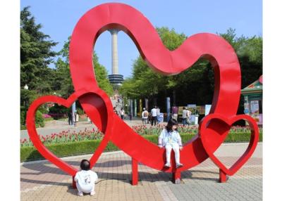 China Outdoor Stainless Steel Heart Sculpture Garden Art - 180 cm Contemporary Decoration with Custom Sizing for sale