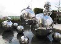 China Custom Mirror Polished Stainless Steel 316 Hollow Ball Sculpture for Garden Decoration for sale