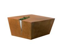 China Corten Steel Outdoor Coffee Table Rusty Garden Sculpture 120cm H Custom Color for sale