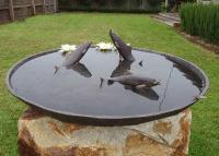 China Antique Cast Bronze Fish Garden Bowl Water Fountain Custom Size Handmade for sale