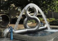 China Modern Stainless Steel 8 Shape Outdoor Water Fountain Sculpture 150 cm for sale
