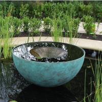 China Stainless Steel Chalice Water Fountain 80cm H Outdoor Garden Decoration Sculpture for sale