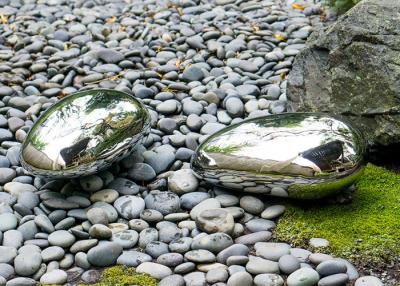 China Custom Polished Stainless Steel Rock Sculpture Outdoor Garden Ornament 1pc for sale
