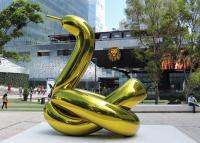 China Titanium Coated Stainless Steel Balloon Sculpture Custom Size Outdoor Public Art Decoration for sale