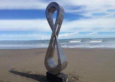 China Contemporary Garden Art Abstract Stainless Steel Sculpture 180cm H Matt Finish for sale