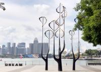 China Stainless Steel Kinetic Wind Sculpture Outdoor Decoration 200 cm Custom Size for sale