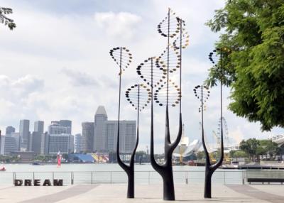 China Stainless Steel Kinetic Wind Sculpture Outdoor Decoration 200 cm Custom Size for sale