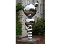China Mirror Polished Stainless Steel Modern Ball Sculpture - Custom Sizes Available for Outdoor Garden & Public Spaces for sale