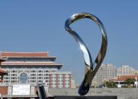 China Custom Stainless Steel Abstract Sculpture Mirror Polished Outdoor Art 1 pc for sale
