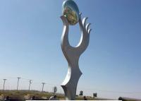China Large Stainless Steel Sculpture 200 cm Outdoor Decoration Matt Finish Metal Art for sale