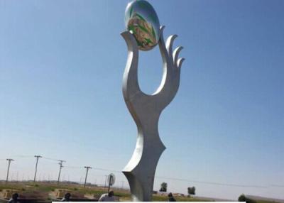 China Large Stainless Steel Sculpture 200 cm Outdoor Decoration Matt Finish Metal Art for sale
