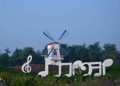 China White Painted Stainless Steel Musical Note Sculpture 200 cm Outdoor Art for sale