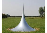 China 150cm Stainless Steel Drop Sculpture - Polished Outdoor Garden Art with 30-Day Delivery for sale